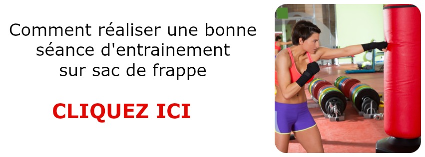 Entrainement sur sac de boxe (sac de frappe)